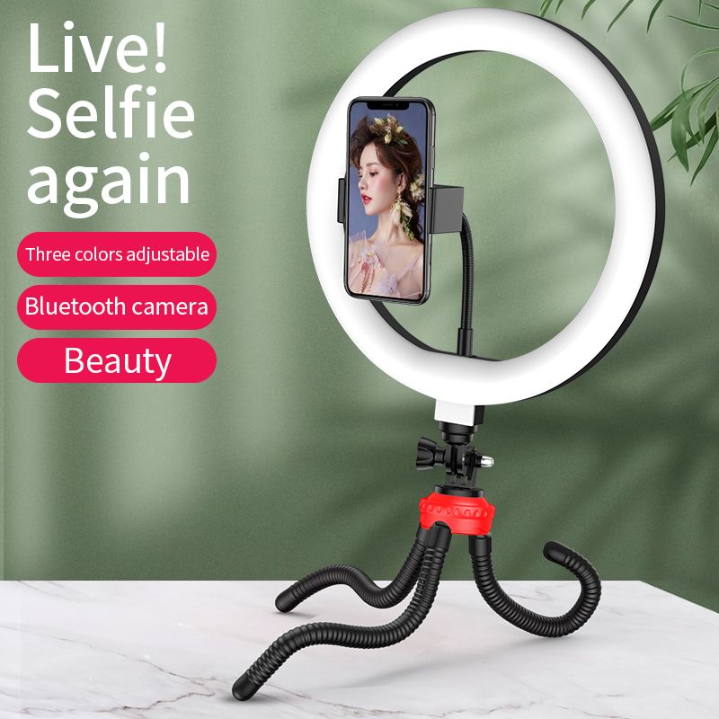 LED Tripod Ring Light Stand 10inch with Phone holder